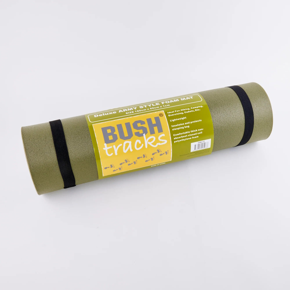 Bush Tracks 10mm Foam Sleeping Mat (Olive) – Allgoods