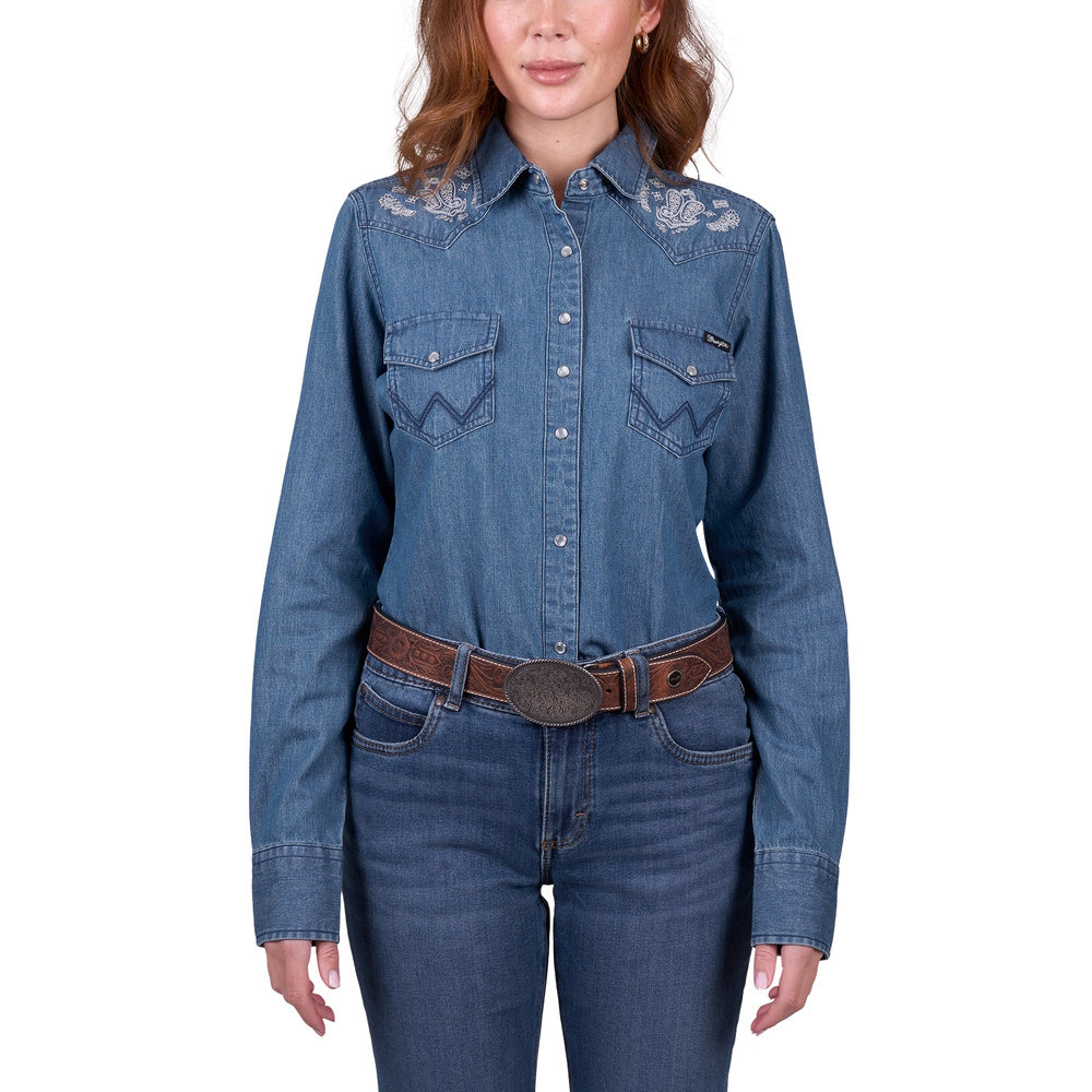Wrangler® Womens Chrissy Long Sleeve Shirt – Allgoods